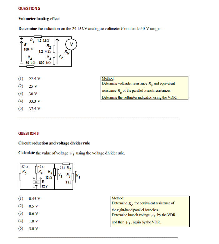 Solved QUESTION 4 Branch current in a series-parallel de | Chegg.com