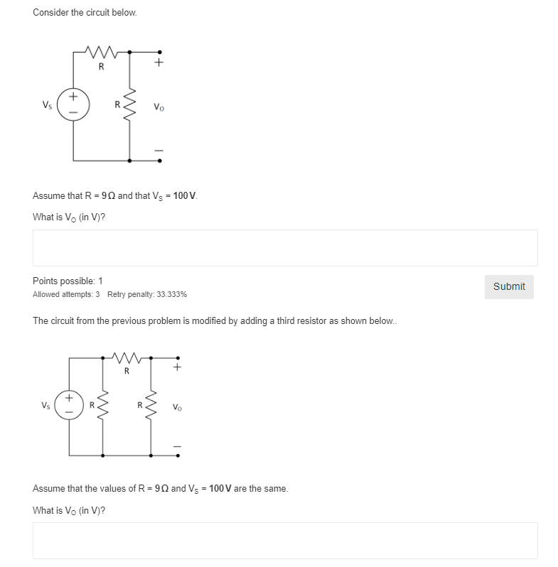 Solved Consider the circuit below. Assume that R=9Ω and that | Chegg.com