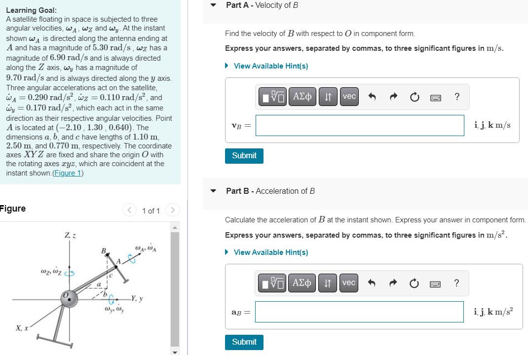 Solved Learning Goal: A satellite floating in space is | Chegg.com