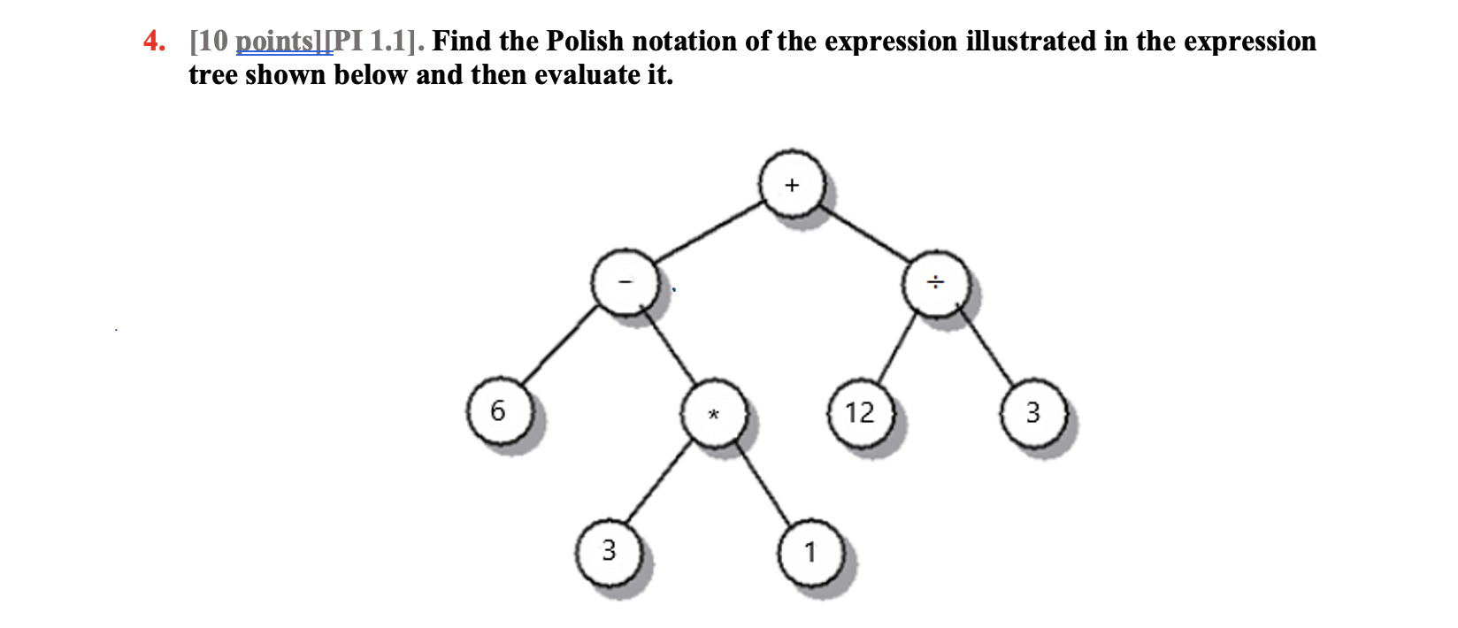 Solved 4. [10 points][PI 1.1]. Find the Polish notation of | Chegg.com