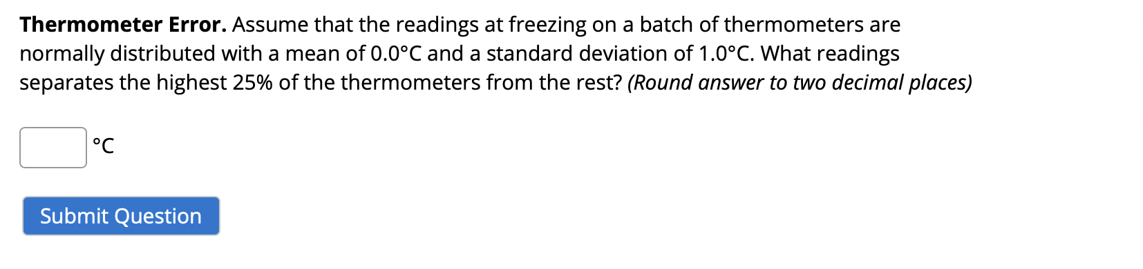 Solved Thermometer Error. Assume that the readings at | Chegg.com