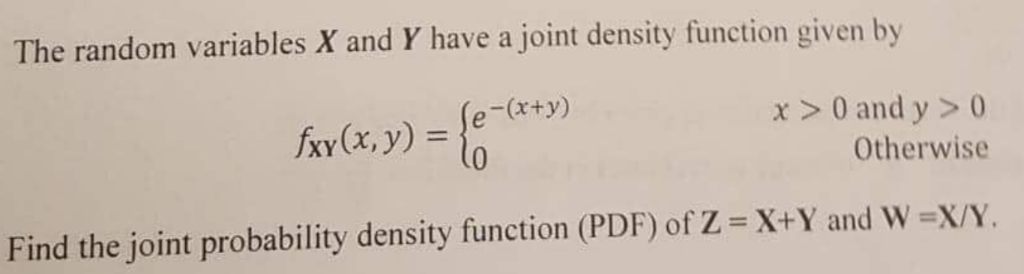 Solved The random variables X and Y have a joint density | Chegg.com