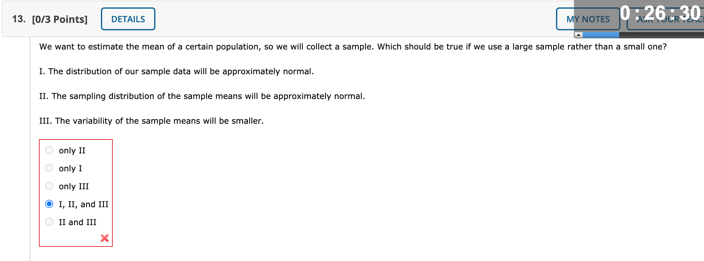 Solved 0:26 R30 13. [0/3 Points] DETAILS MY NOTES We want to | Chegg.com