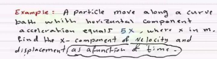 Solved Example: A particle move along a curve bath whith | Chegg.com