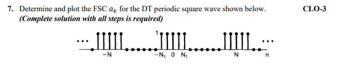 [Solved]: CL0-3 7. Determine and plot the FSC ax for the D