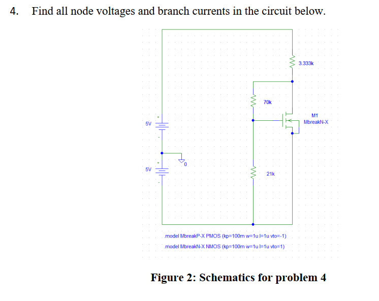 Solved 4. Find all node voltages and branch currents in the | Chegg.com