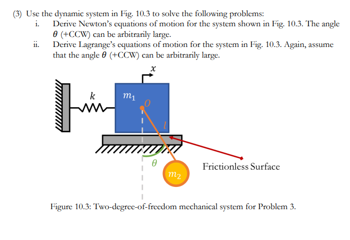 Solved (3) Use the dynamic system in Fig. 10.3 to solve the | Chegg.com