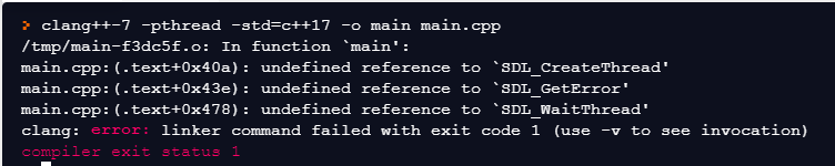 Solved ? clang++-7 pthread -std=c++17 -o main main.cpp | Chegg.com