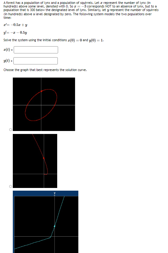 Solved A forest has a population of lynx and a population of | Chegg.com