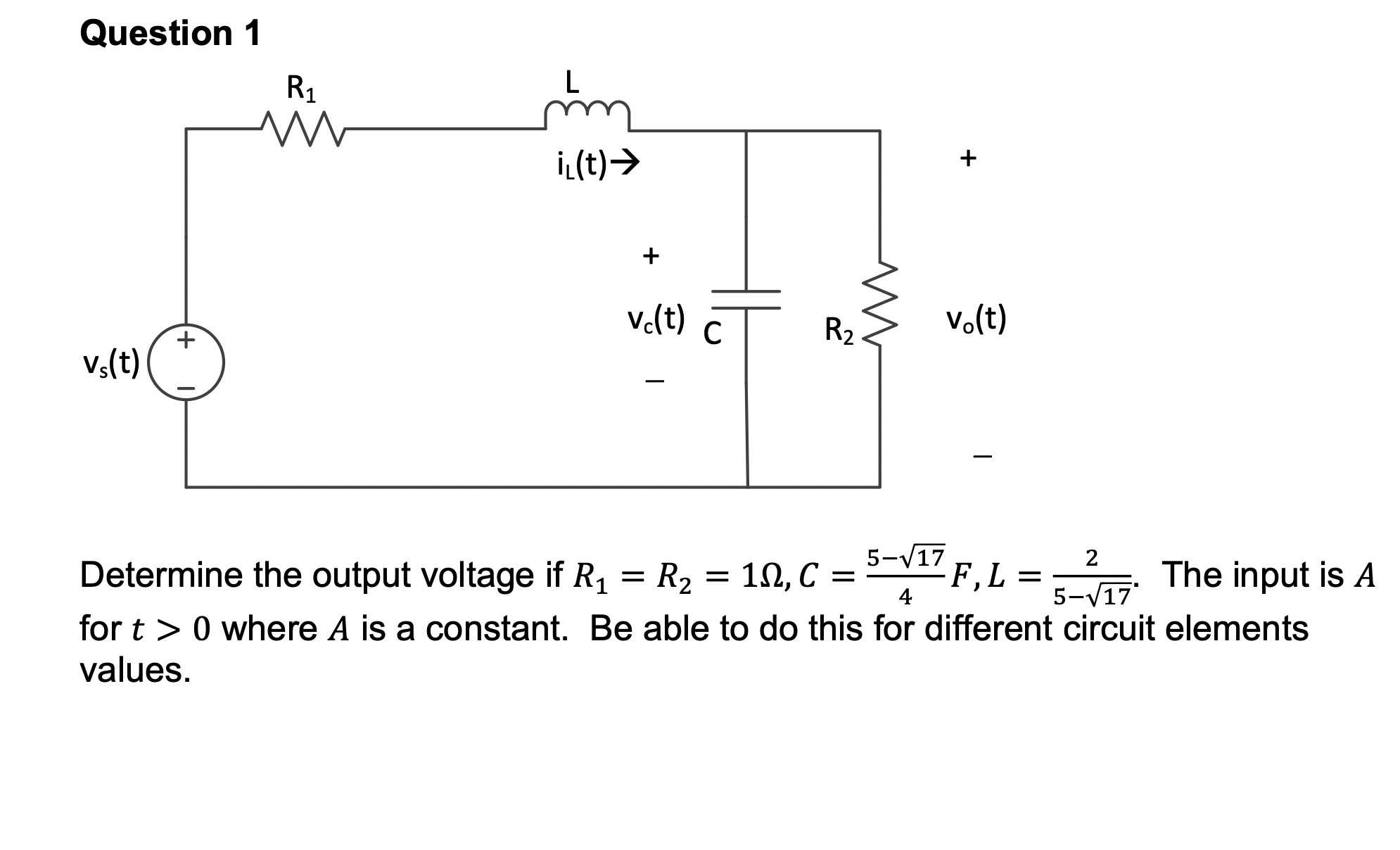 Solved Question 1Determine the output voltage if | Chegg.com