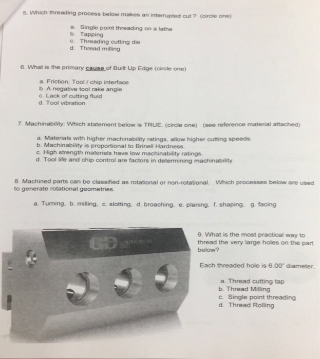 Solved 5. Which threading process below makes an interrupted | Chegg.com