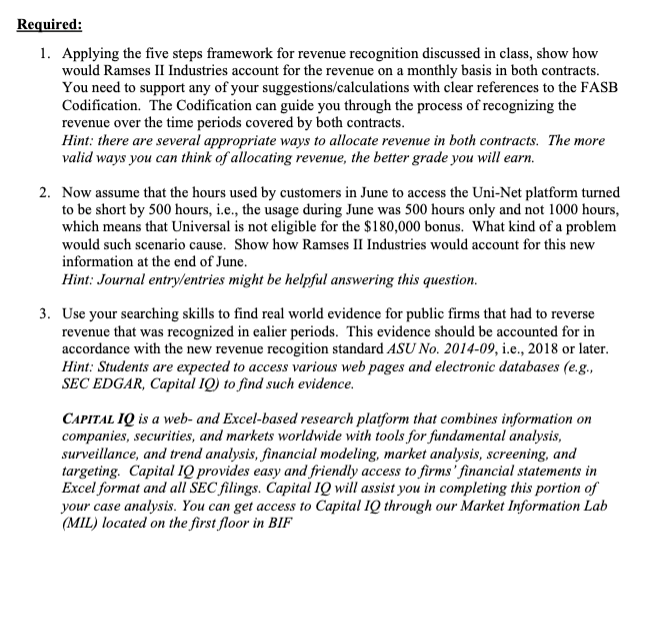 1. Applying the five steps framework for revenue | Chegg.com