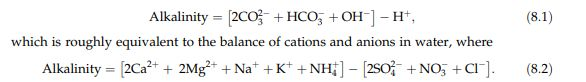 4. Using Equation 8.2, estimate the alkalinity | Chegg.com
