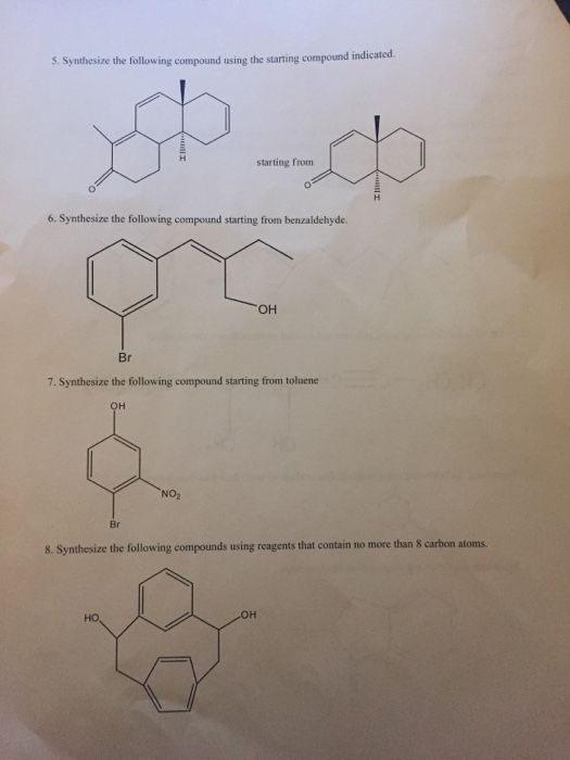 Solved Propose the synthetic pathway for each of the | Chegg.com