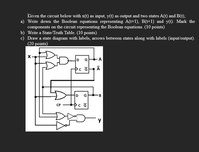 Given the circuit below with x(t) as input, y(t) as | Chegg.com