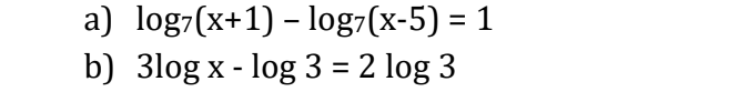 Solved a) log7(x+1)-log7(x-5)=1b) 3logx-log3=2log3 | Chegg.com