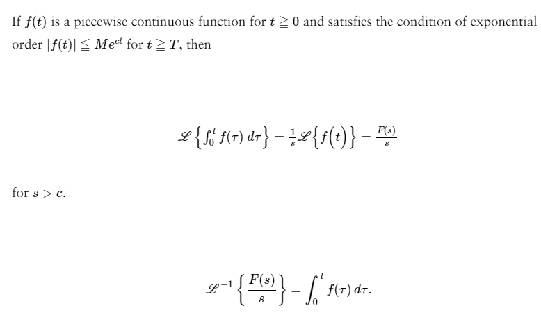 Solved If f(t) is a piecewise continuous function for t≧0 | Chegg.com