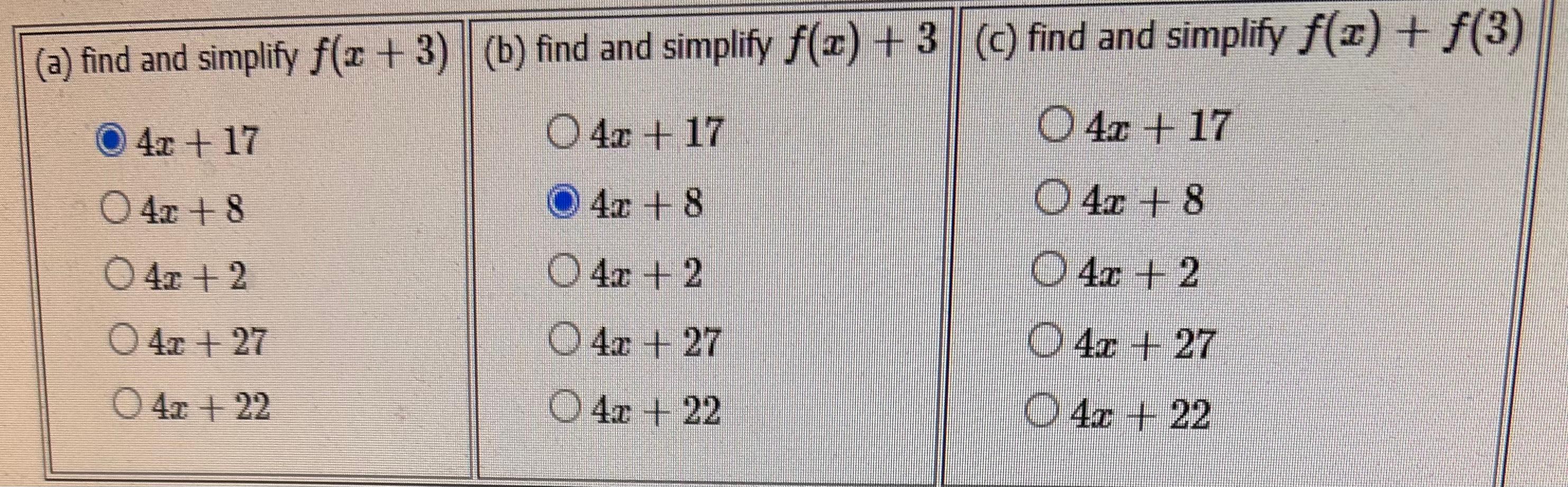 Solved (a) find and simplify f(x+3) (b) find and simplify | Chegg.com