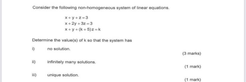 Solved Consider the following non-homogeneous system of | Chegg.com