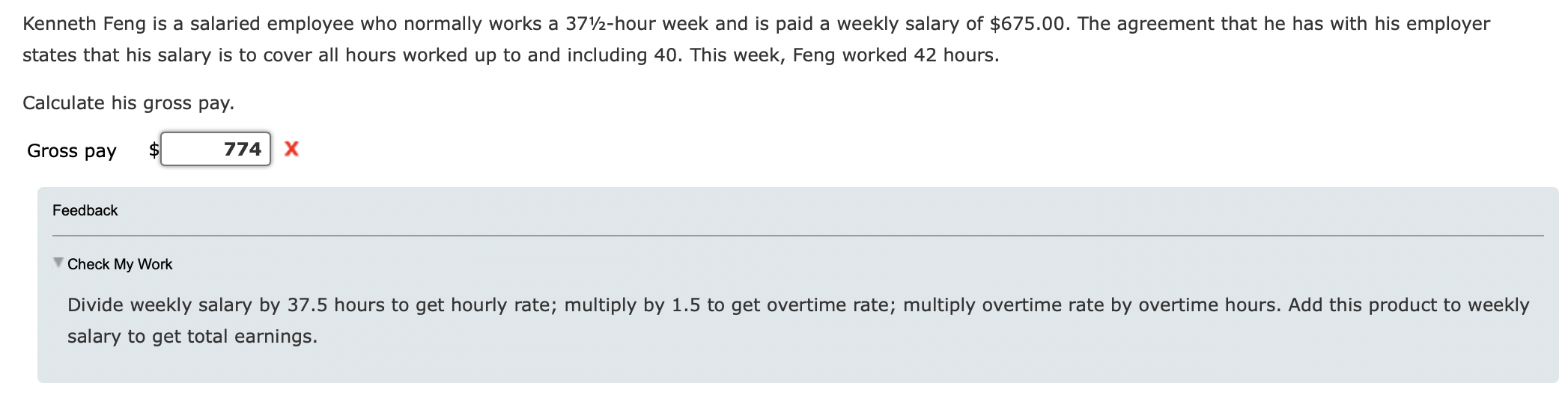 Solved Kenneth Feng is a salaried employee who normally | Chegg.com
