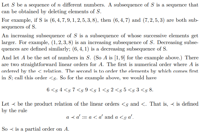 Solved (a) Draw a diagram of the partial order ≺ on A. What | Chegg.com