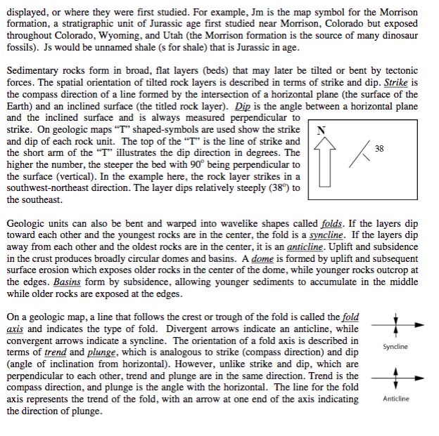 Solved Geologic maps show the distribution of rock units at | Chegg.com