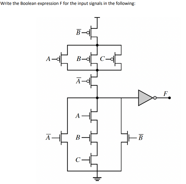 Solved Write the Boolean expression F for the inout signals | Chegg.com