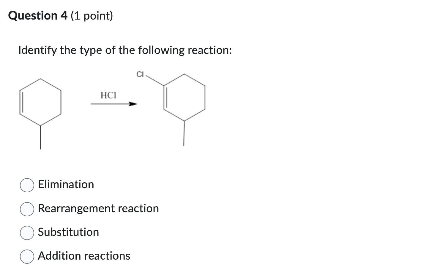 Solved Identify the type of the following reaction: | Chegg.com