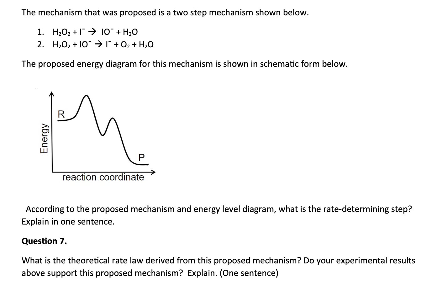 Solved The mechanism that was proposed is a two step | Chegg.com