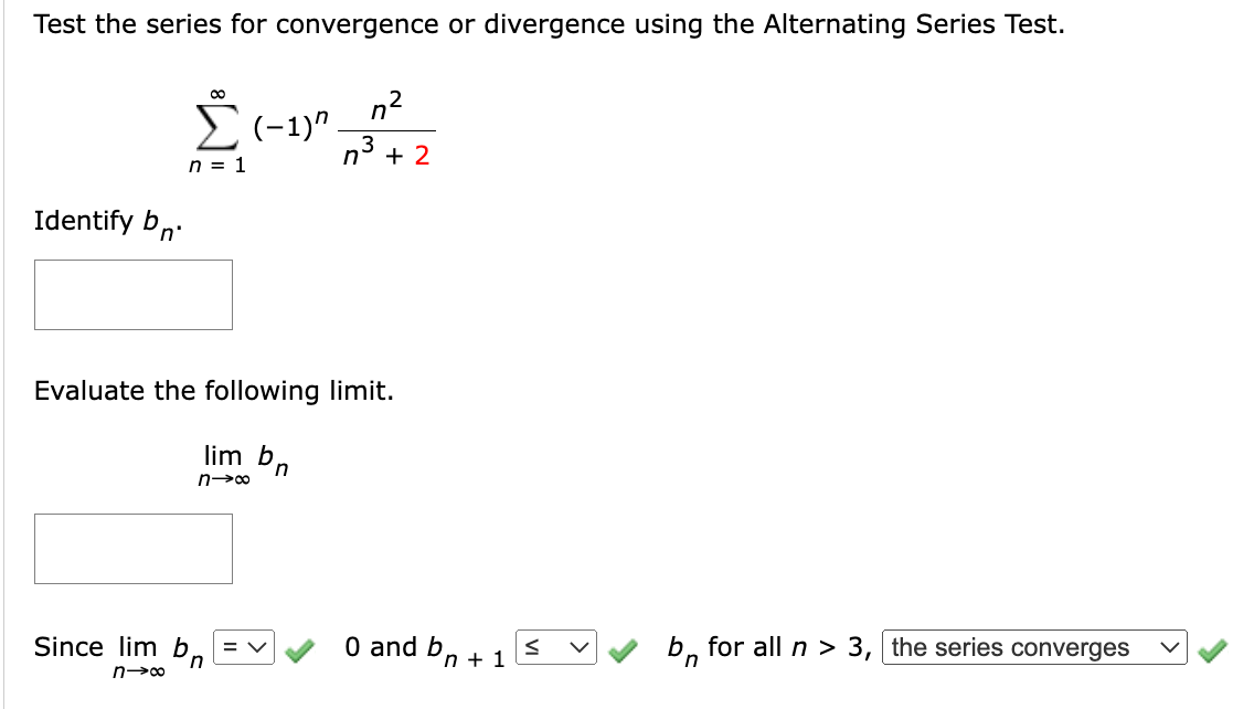 Solved Test the series for convergence or divergence using | Chegg.com