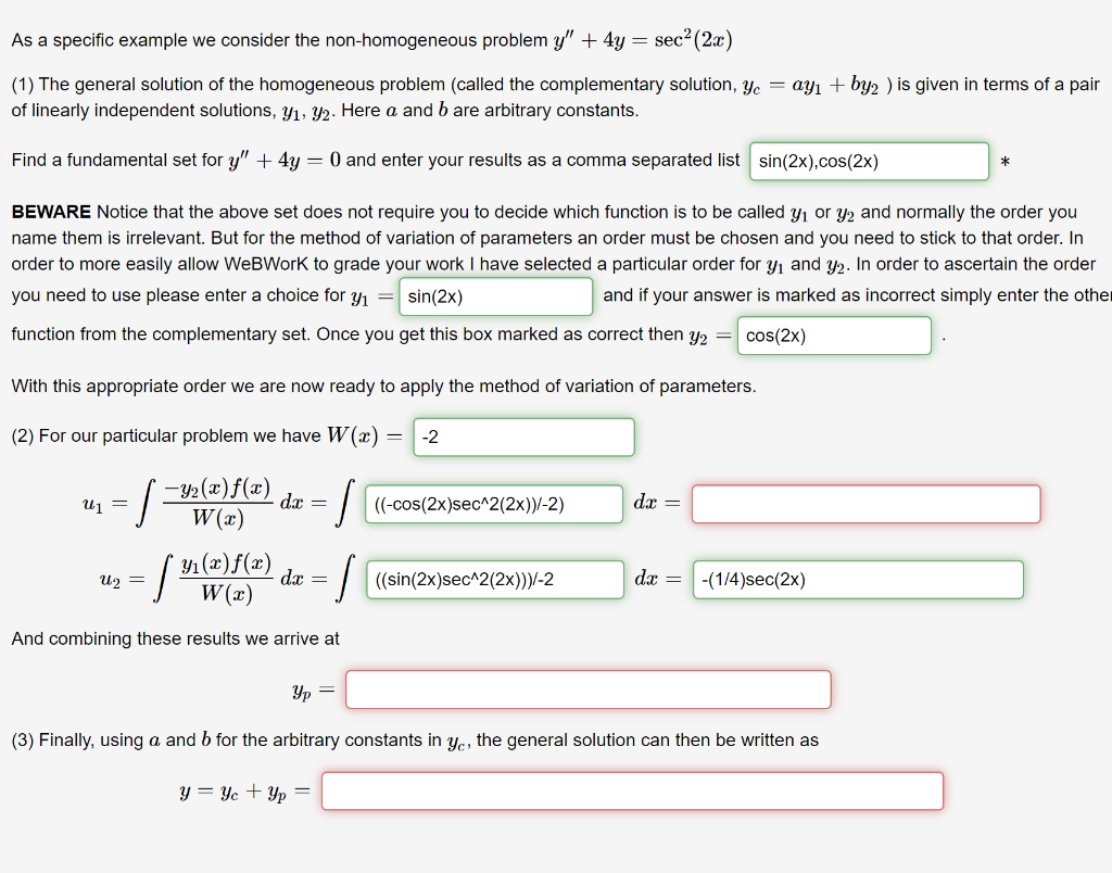 Solved As a specific example we consider the non-homogeneous | Chegg.com