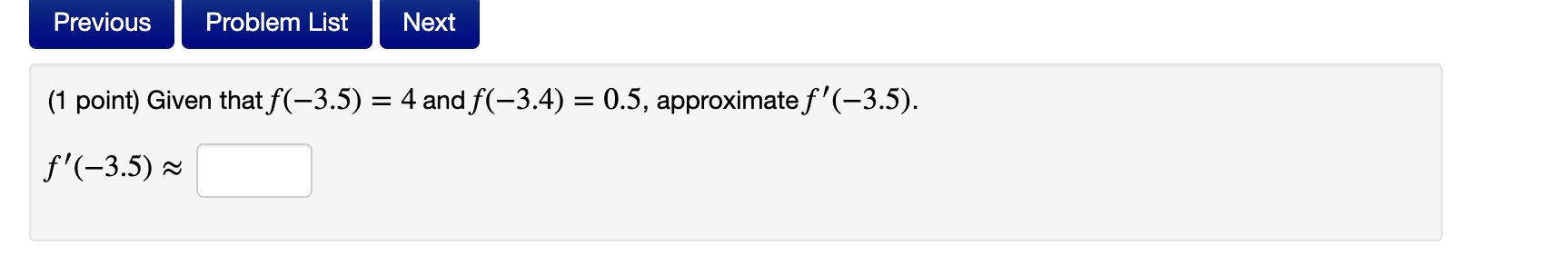 Solved Previous Problem List Next (1 point) Given that | Chegg.com