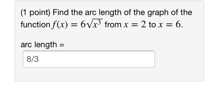 Solved Find the arc length of the graph of the function | Chegg.com