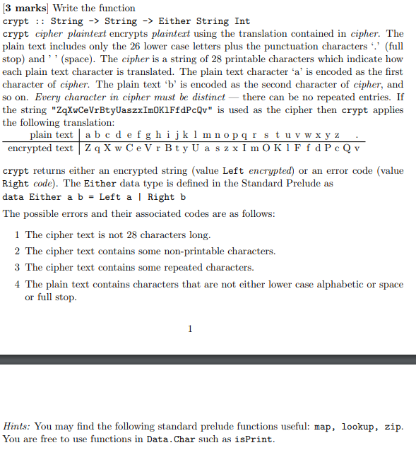 Use Haskell to solve this, Unless stated otherwise | Chegg.com Use Haskell to solve this, Unless stated otherwise | Chegg.com