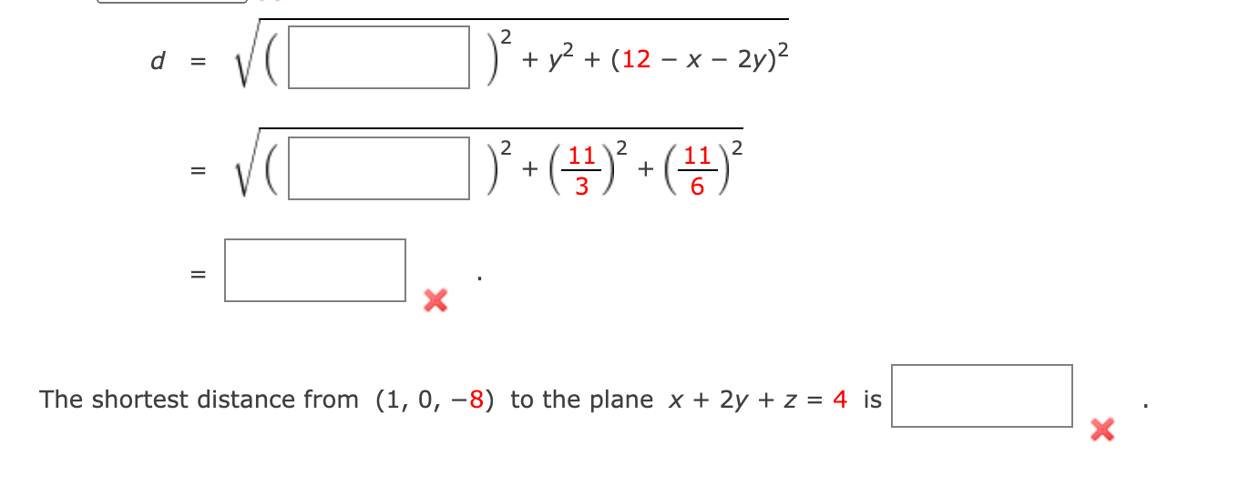 Solved EXAMPLE 5 Find the shortest distance from the point | Chegg.com