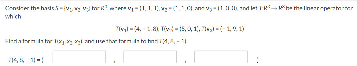 Solved Consider the basis S={V1, V2, V3}for R3, where V1 = | Chegg.com