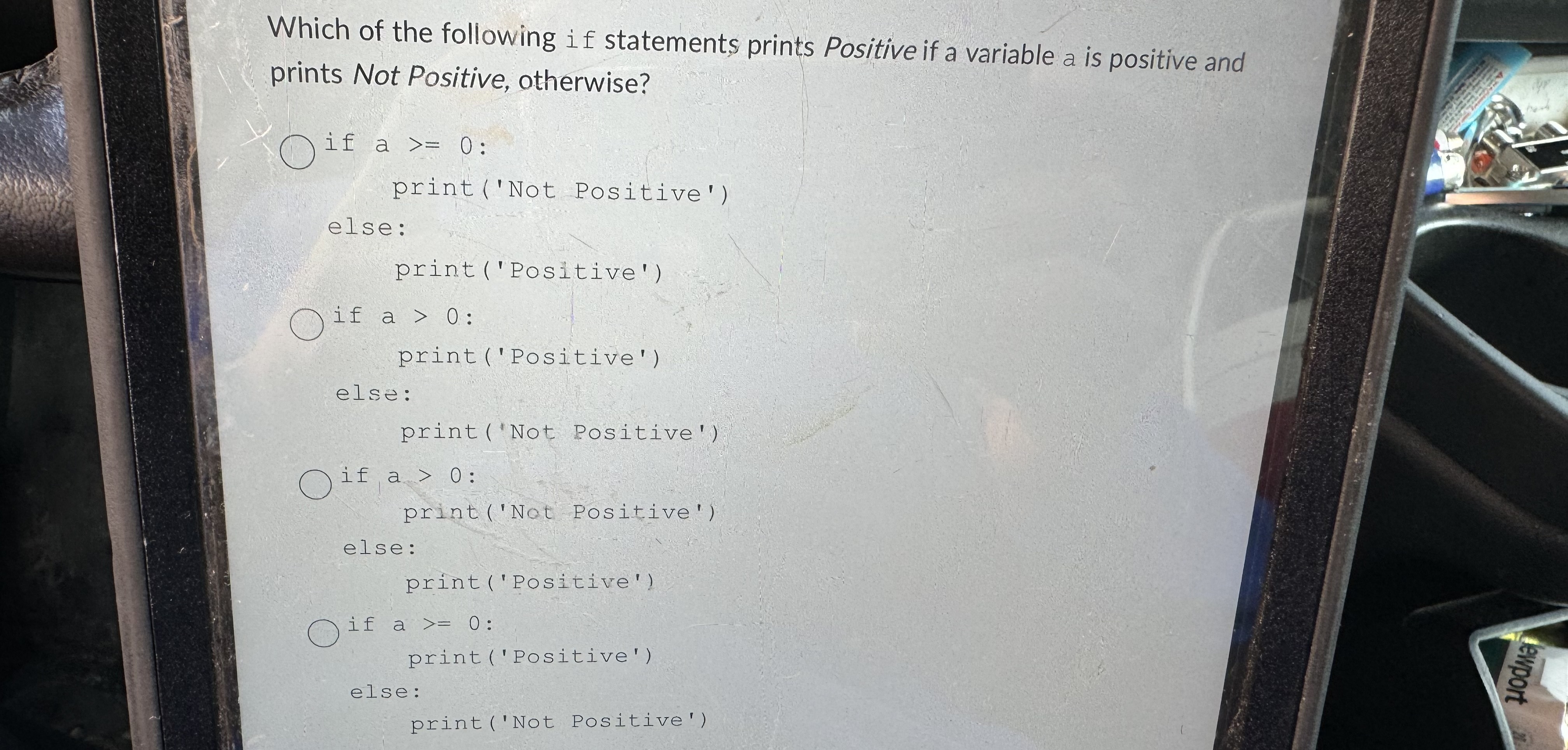 Solved Which of the following if statements prints Positive | Chegg.com