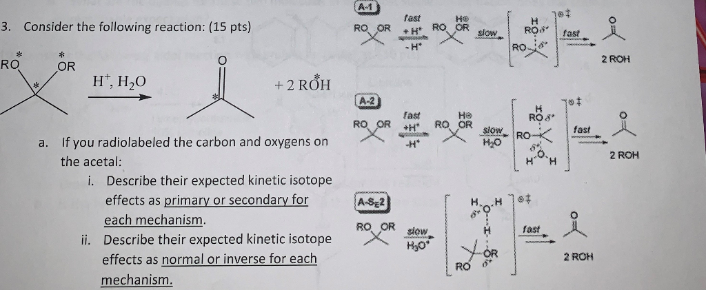 Solved 3. Consider the following reaction: (15 pts) ROOR H, | Chegg.com