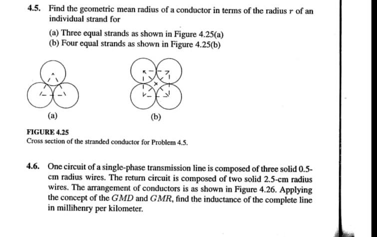 Solved 4.5. Find the geometric mean radius of a conductor in | Chegg.com
