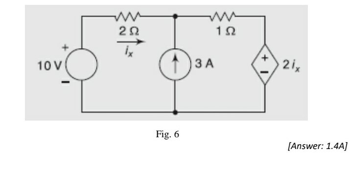 Solved Find ix in the circuit of Fig 6 using superposition | Chegg.com