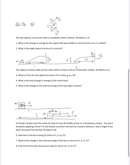 Solved The two objects as pictured make a completely elastic | Chegg.com