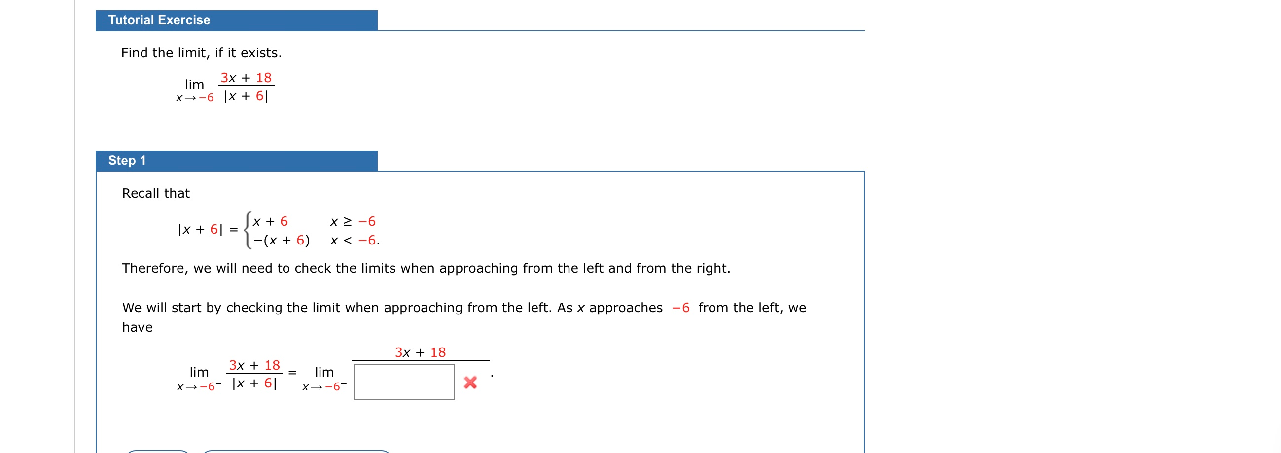 Solved Tutorial Exercise Find the limit, if it exists. lim | Chegg.com Solved Tutorial Exercise Find the limit, if it exists. lim | Chegg.com