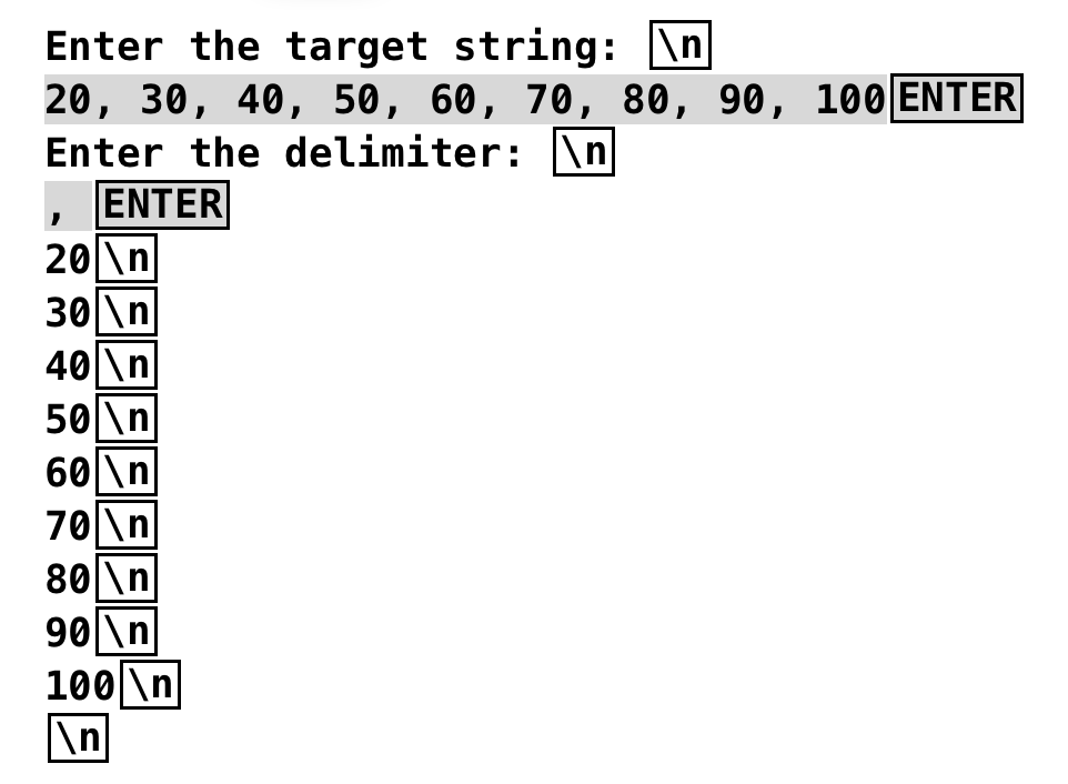 Solved Enter the target string: the cow jumped over the moon | Chegg.com