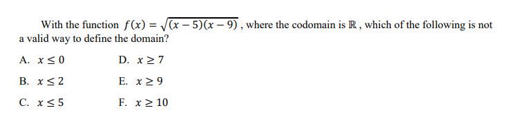 Solved With the function f(x) = (x - 5)(x - 9), where the | Chegg.com