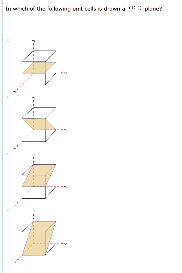 Solved In which of the following unit cells is drawn a (101) | Chegg.com