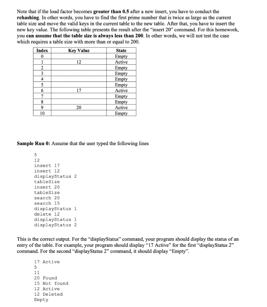 Solved 2. Write a C++ (or Java) program for hw11_2 to | Chegg.com