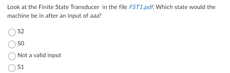 Solved Look At The Finite State Transducer In The File