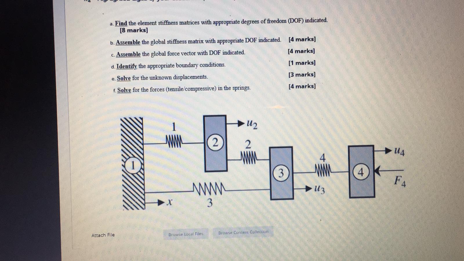 Solved a. Find the element stiffness matrices with | Chegg.com
