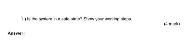 Solved c) Consider the following XYZ system snapshot using | Chegg.com