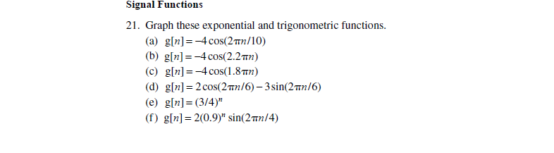 Solved 21. Graph these exponential and trigonometric | Chegg.com